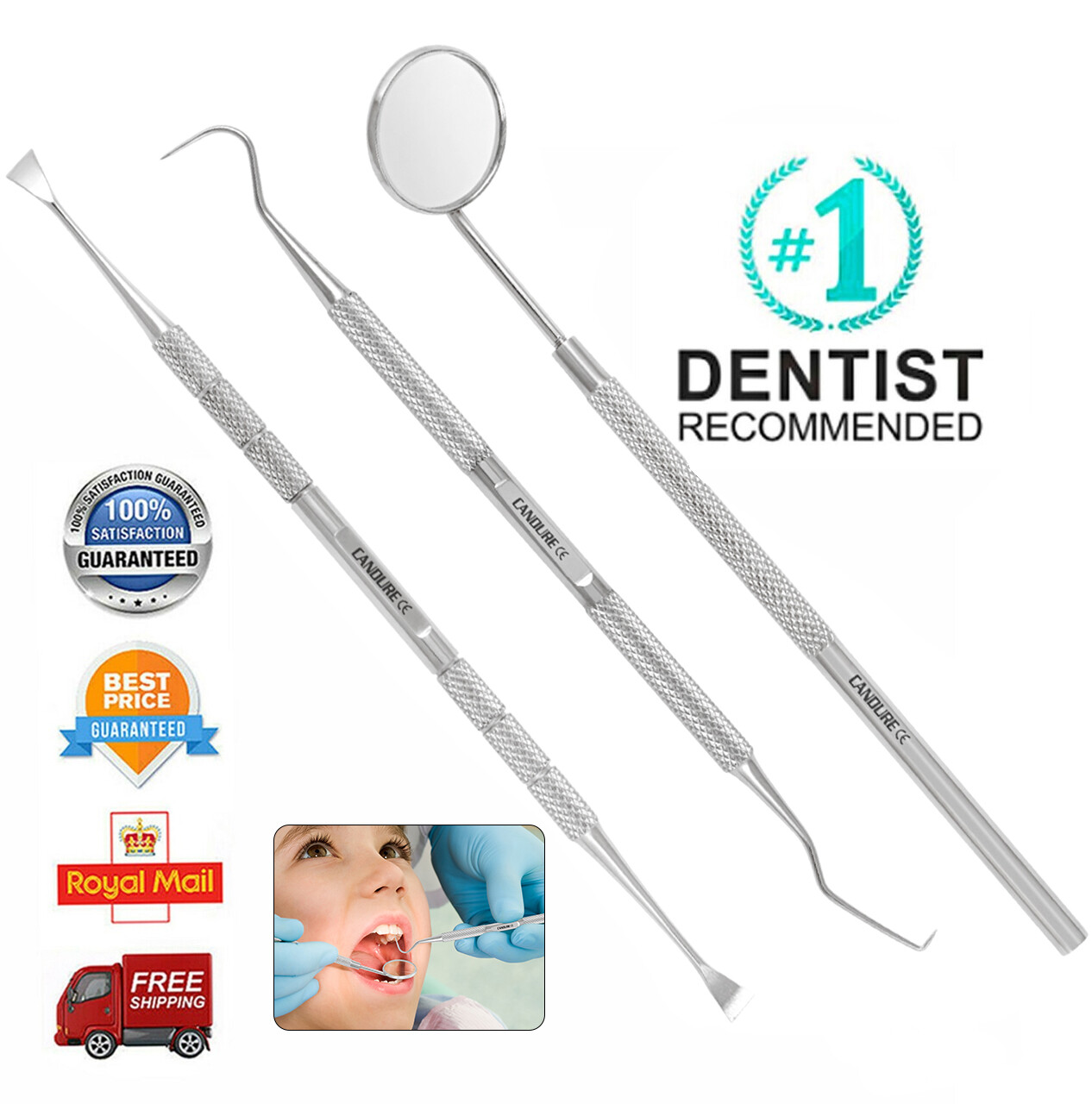 Dental Tooth Cleaning Kit Dentist Scraper Pick Tool Calculus Plaque ...