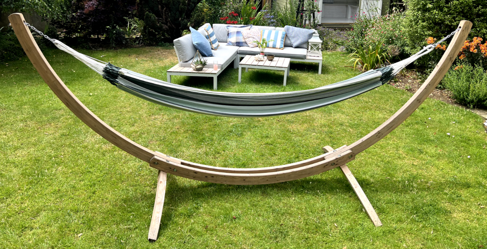 Luxurious La Siesta Paloma Olive Large Hammock On Wooden Stand | eBay UK