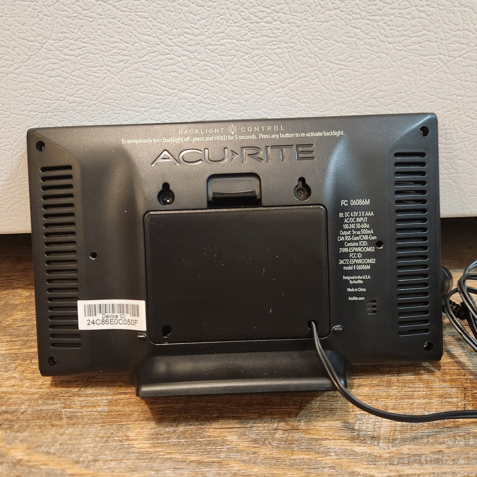 AcuRite Wi-Fi Weather Station 5 N 1 - DISPLAY & Power Cord ONLY - Model ...