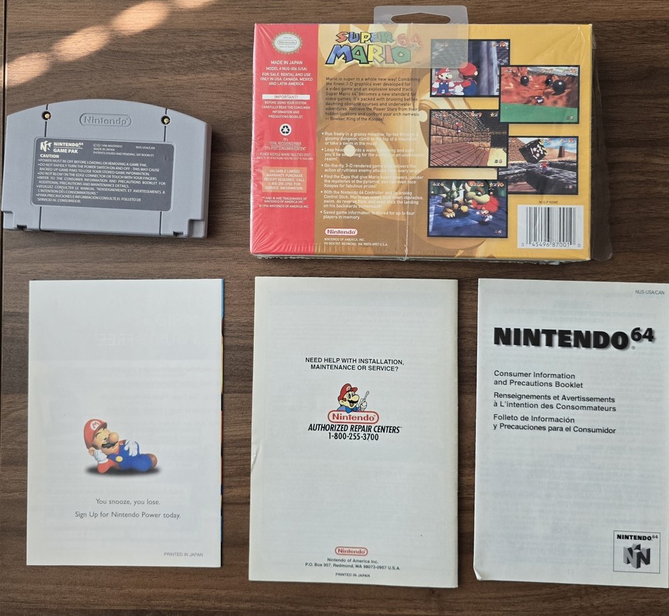 Super Mario 64 Nintendo 64 N64 - CIB Complete In Box! Excellent ...