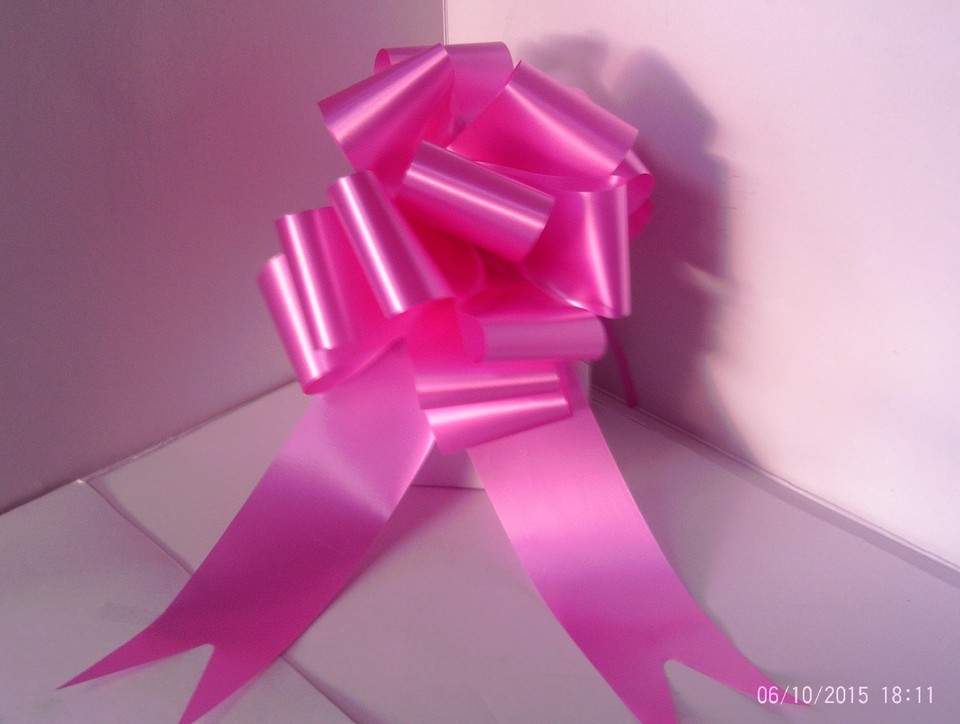 Wedding Car Decoration Kit 3 Large Pull Bows & 8 Metres 2" Ribbon 21 ...
