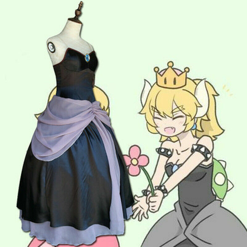 Bowsette Princess Bowser Peach Teresa Boos Cosplay Costume Womens ...