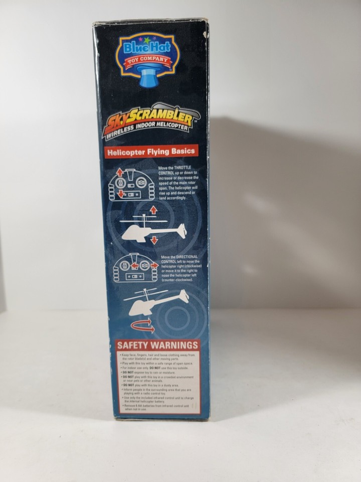 Sky Scrambler Wireless Indoor Helicopter Blue Hat Toy Company | eBay