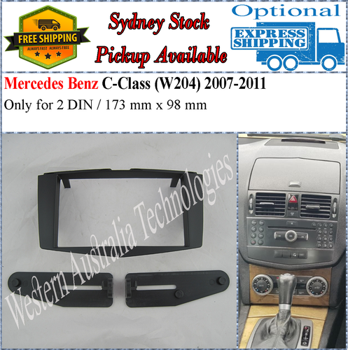 Fascia facia Fits Mercedes Benz C Class (W204) Double Two 2 DIN Dash ...