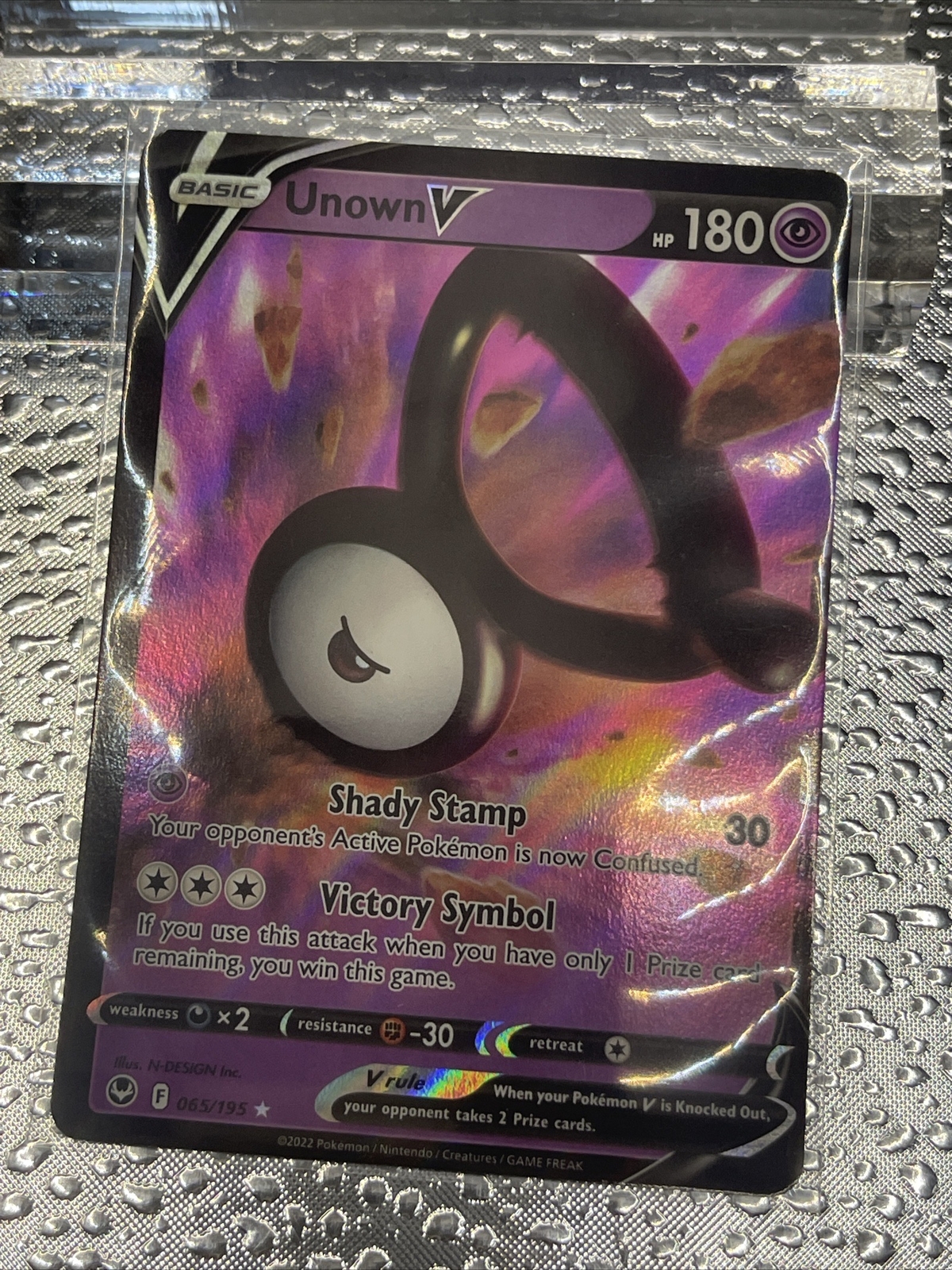 Unown V 065/195 Pokemon TCG Card Ultra Rare Silver Tempest | eBay Australia