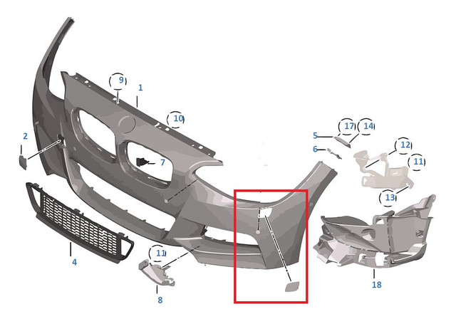 Genuine BMW OEM 51118058871 Cover Spray Nozzle Primed Left for sale ...