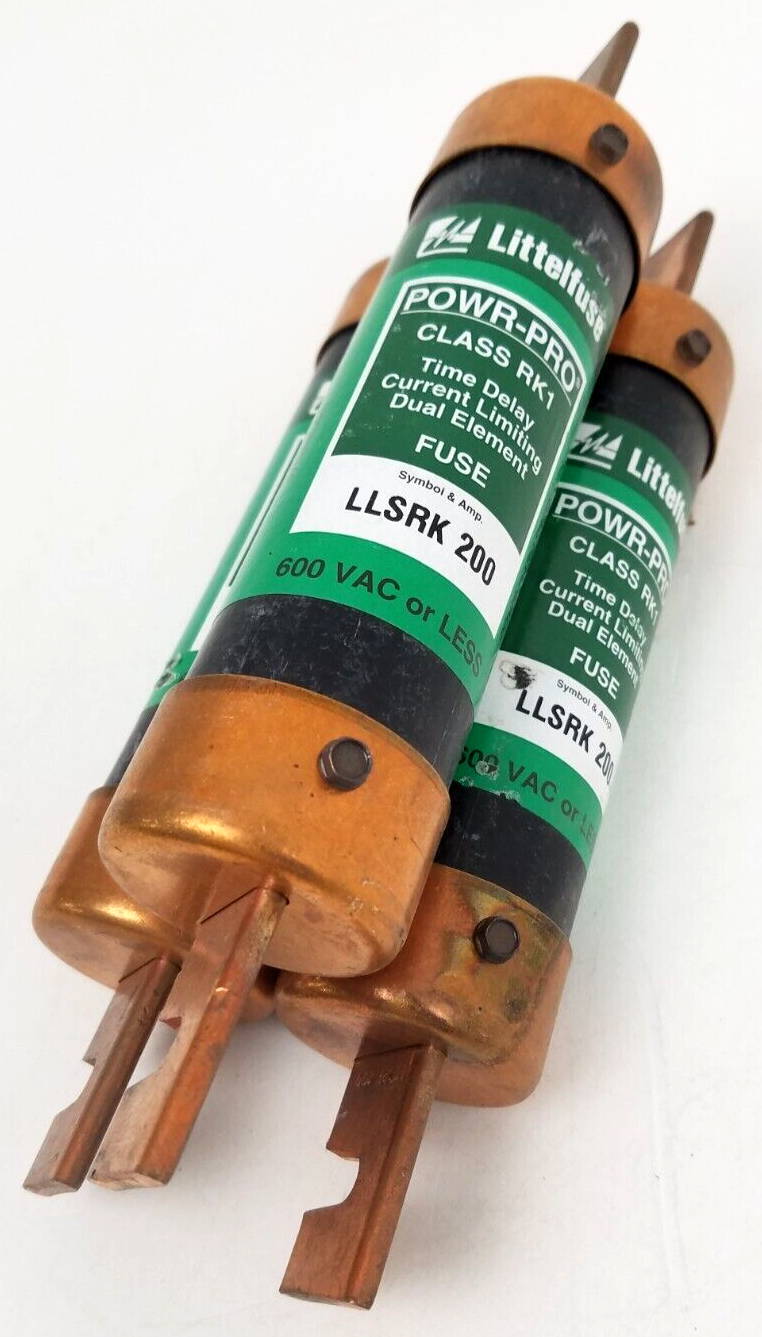 Lot of 3 LLSRK-200 Littelfuse 200 Amp Fuse Class RK1 600V *Next Day ...