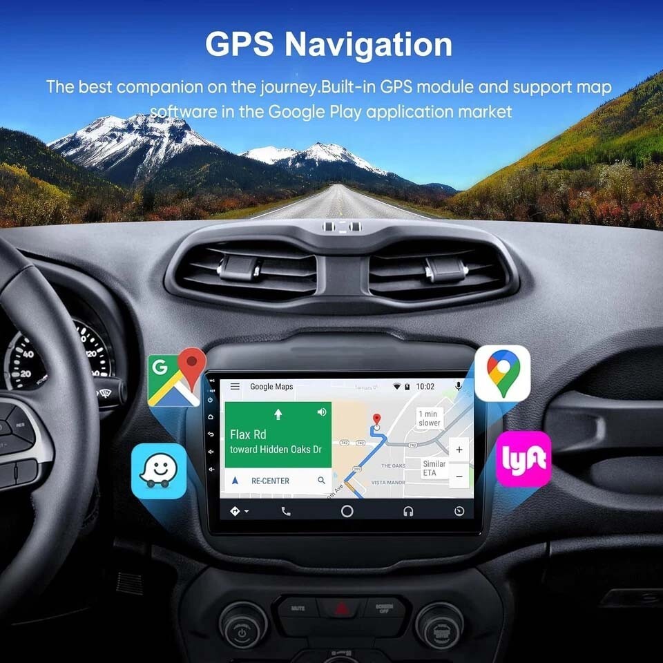 For Jeep Renegade Touch Android 13 Car Stereo Radio w/ 4G Sim Card GPS ...