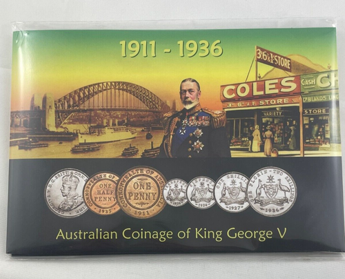 1935 Year Set of Australian Coins Used Genuine Examples of Sherwood ...