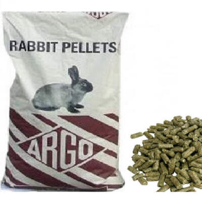 RABBIT PELLETS - (20kg) - Argo Small Animal Food Bunny Meal Dwarf Lop ...