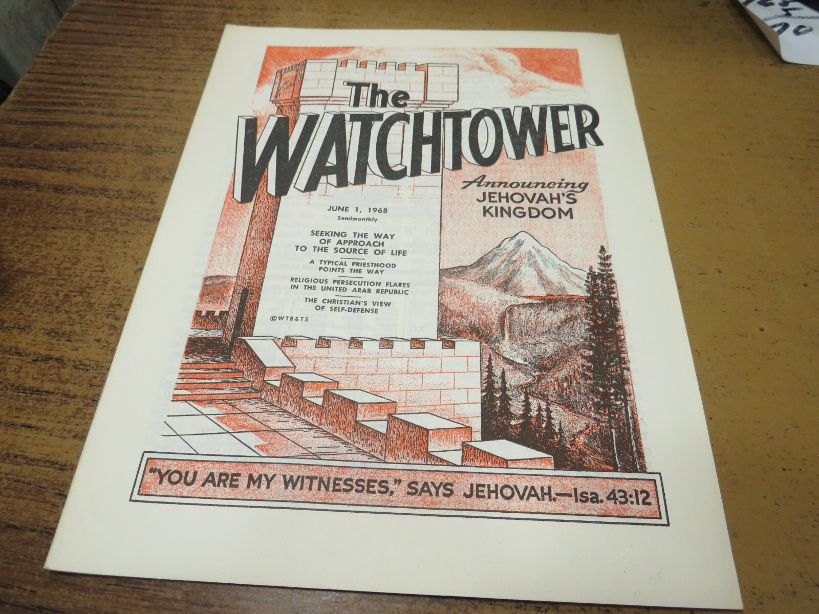 The WATCHTOWER Jehovah's Witness Journal June 1 1968 | eBay