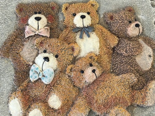 VTG Granny Core Teddy Bear Collector Wall Art Welcome Sign Resin ...