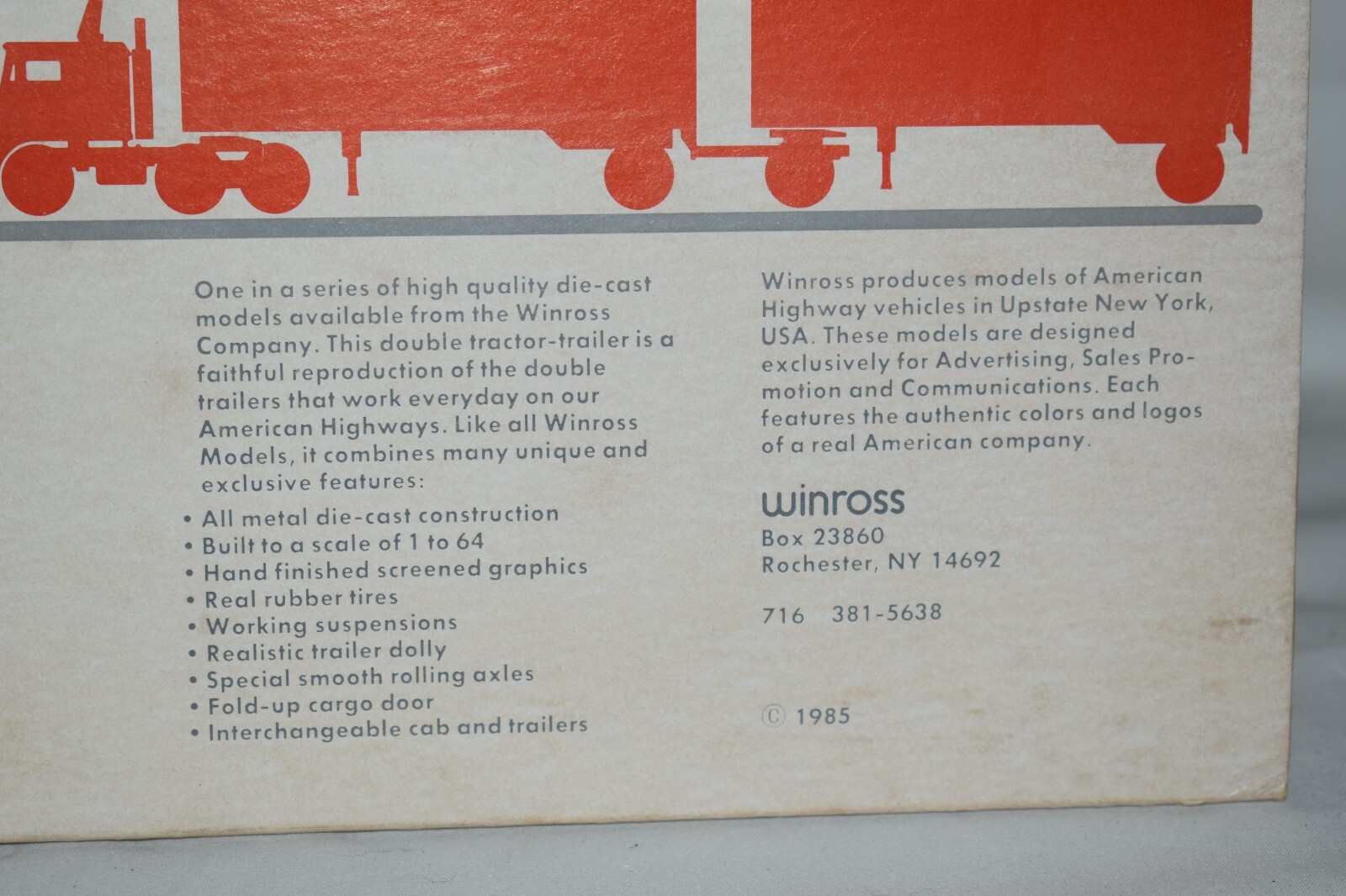 Winross 1:64 Roadway Semi Tractor W/Double Trailers 1985 | eBay