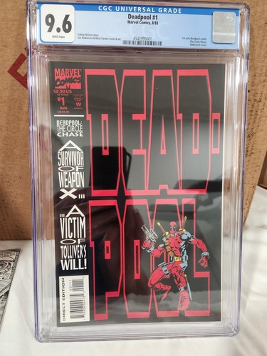 Deadpool #1 The Circle Chase CGC 9.6 WHITE Pages 1st Solo Deadpool ...
