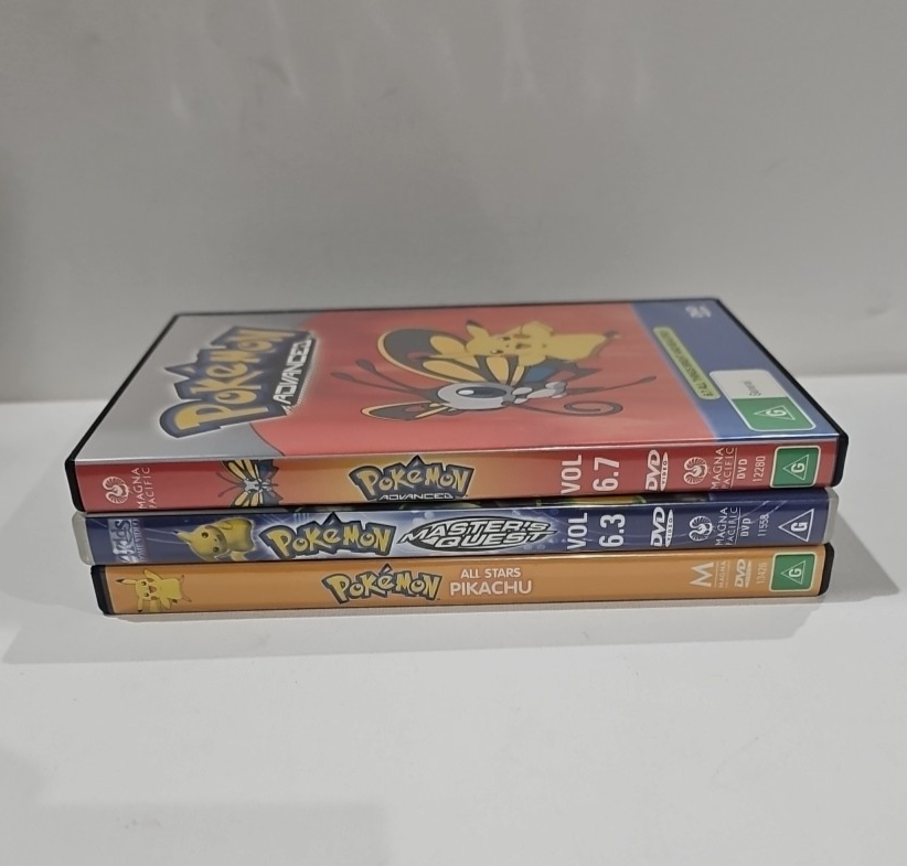 Pokemon DVD Lot (3) - Master Quest, Advanced, Pikachu All Stars - R4 ...