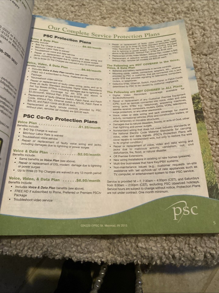 Vintage Indiana Phone Book Genealogy 2015 Perry Spencer Dubois Regional ...