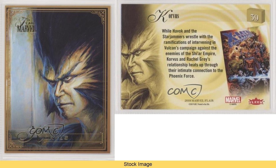 2019 Flair Marvel Gold Korvus #39 READ d8g | eBay