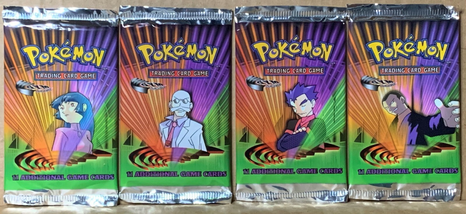 Pokemon Gym Challenge UNWEIGHED Sealed Packs Art Set 4 Booster Packs ...