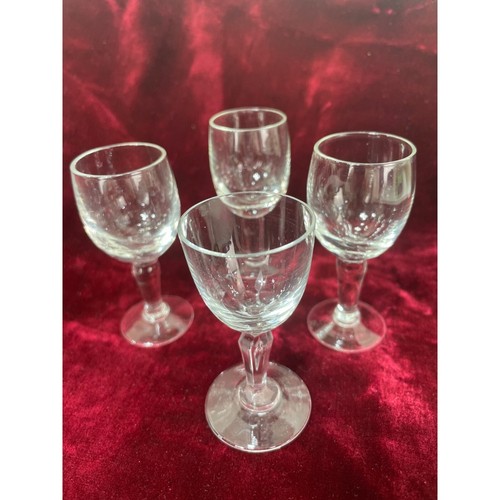 Lot of 4 Miniature Cordial Wine Drinking Glasses Barware Doll House | eBay