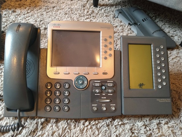 Cisco 7975 IP Office Phone With 7916 IP Expansion Module Work Telephone ...