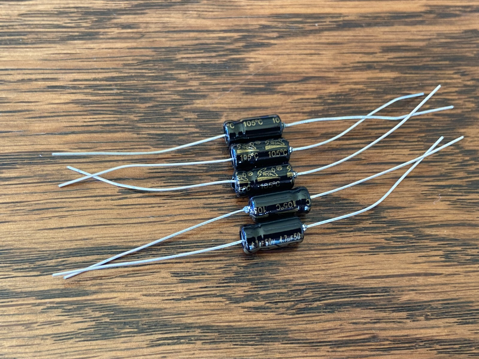 5pc Electrolytic Capacitor Axial 2000hr +105℃ RoHS 4.7uF 50V φ6x13mm ...