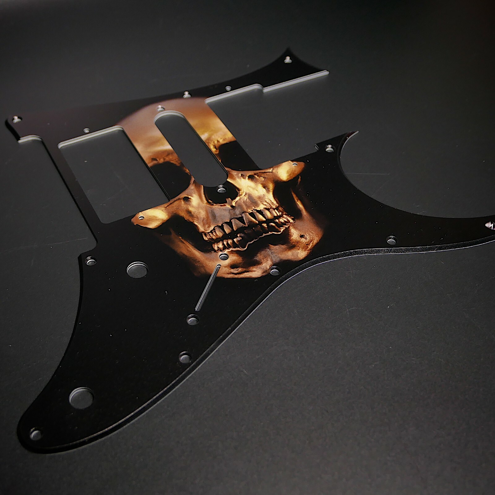 Ibanez RG Series Pickguard • Gold Human Skull • Custom Pickguard ...