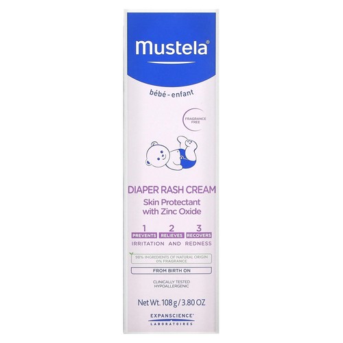 Mustela, Baby, Diaper Rash Cream, Fragrance Free, 3.8 oz | eBay
