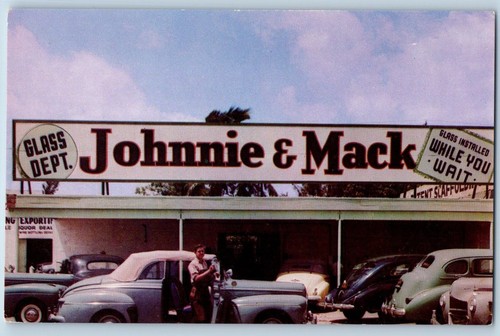Miami Florida Postcard Installing Auto Glass Johnnie Mack Railroad ...