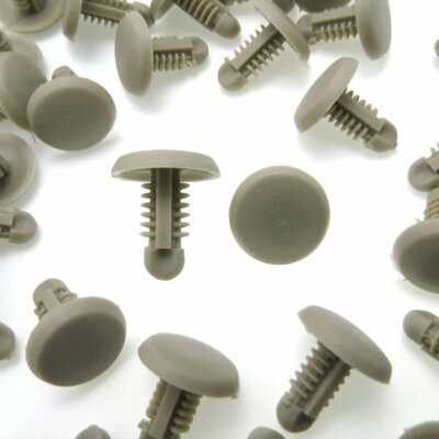 50 x Fit 1/4" Hole Retaining Clip Plastic Fastener Push Pin For Ford ...