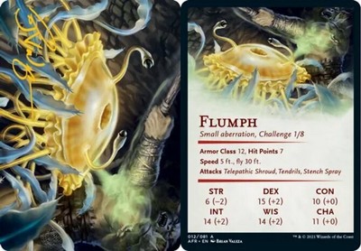 1x Art Series (12/81) - Flumph STATS MTG Adventures in the Forgotten ...