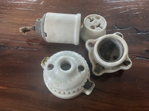 antique porcelain socket outlet plug General Electric GE Parts | eBay