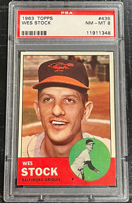 1963 Topps Wes Stock PSA 8 NM-MT #438 Vintage Orioles ~~1348 | eBay
