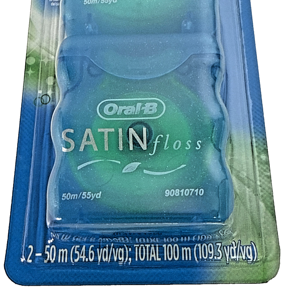 Oral-B Complete SATIN Dental Floss Mint Flavored 3x Twin Packs (6 ...