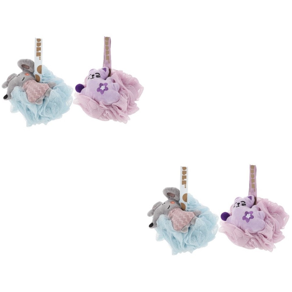 2pcs Shower Body Loofah Gentle Exfoliating Bath Loofahs Cartoon Body ...