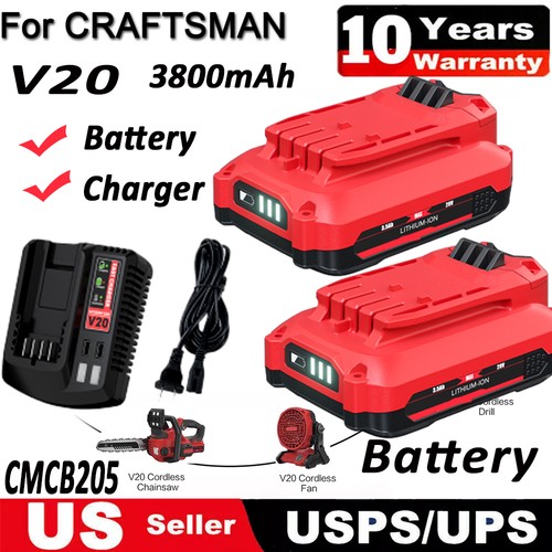 1-4 pcs Battery For Craftsman V20 Lithium CMCB204 CMCB205 CMCB202 ...