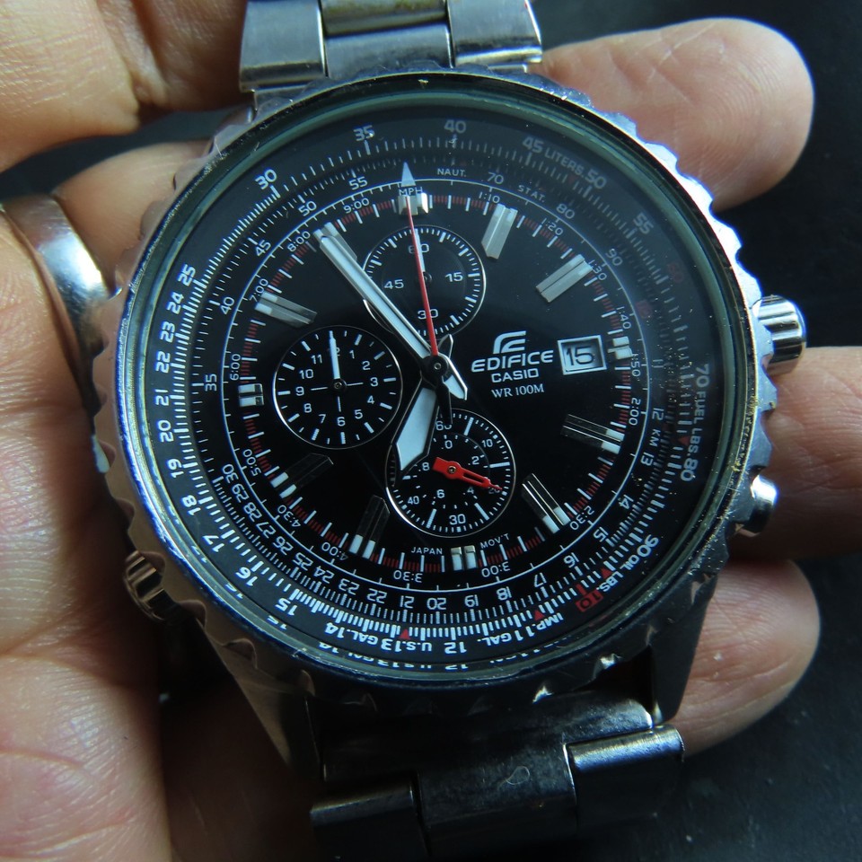 EF-527 Casio Edifice Chronograph Rotate Bezel Quartz Men Watch | eBay