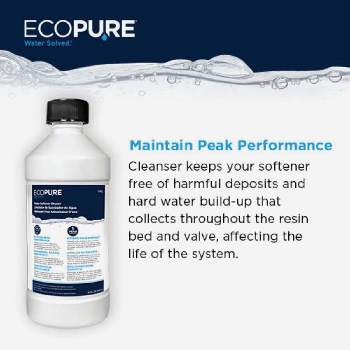 EcoPure 7346596 16 Oz. Liquid Water Softener Cleaner - Pack of 6 | eBay