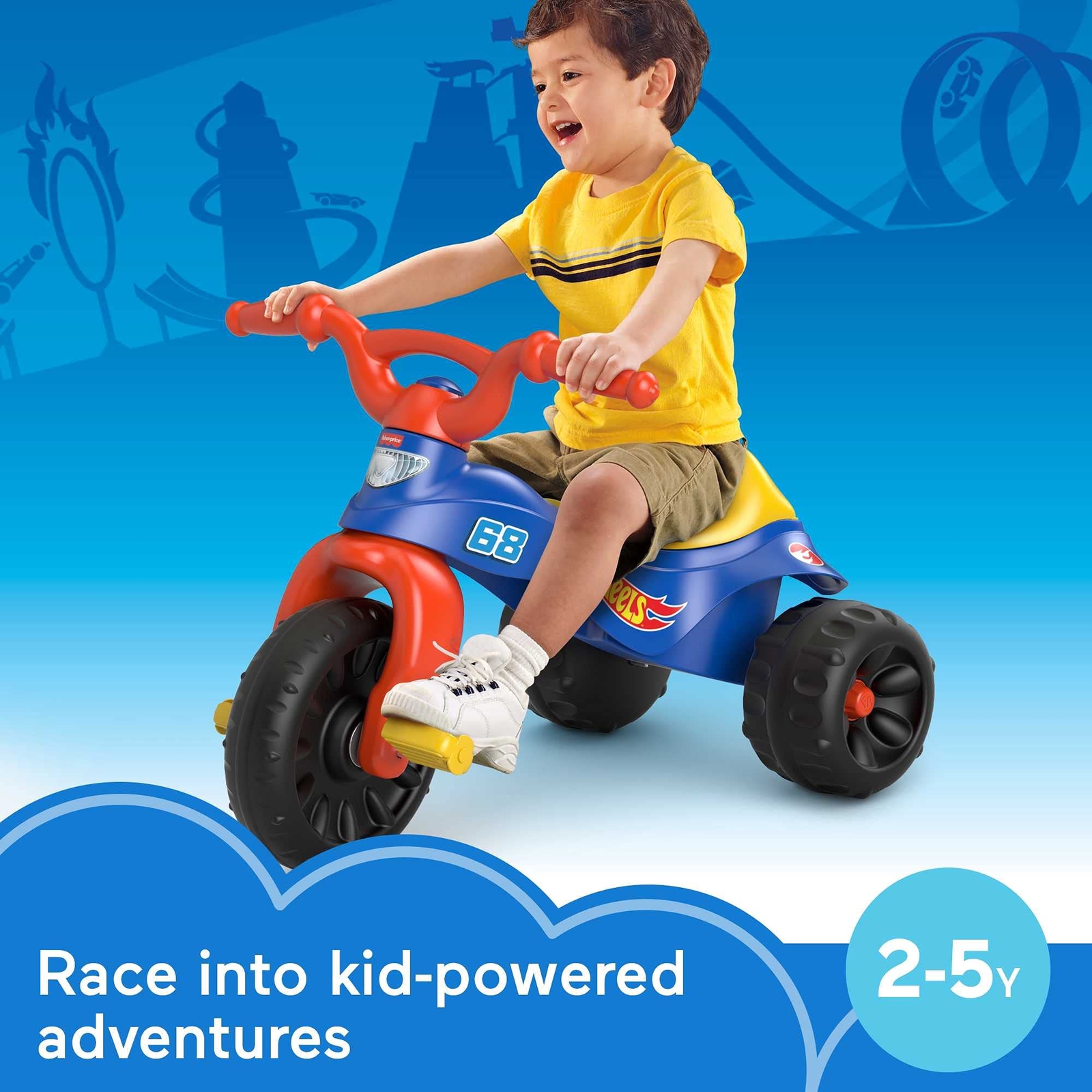 Fisher-Price Toddler Tricycle Hot Wheels Tough Trike, Toy Bike ...