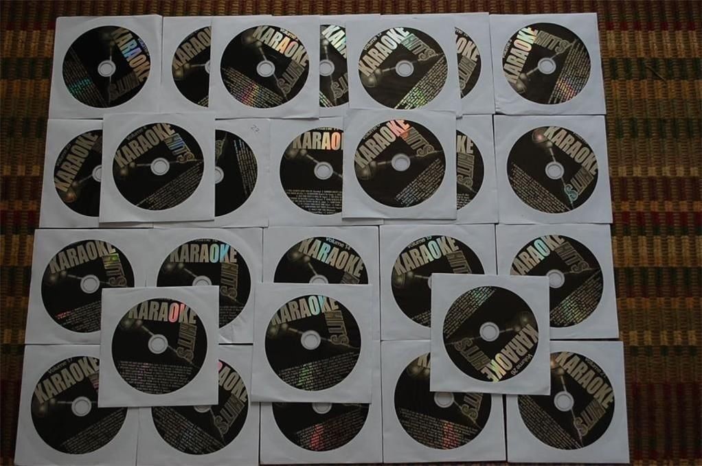 27 CDG KARAOKE MUSIC SET LOT BLACK COVERS CD+G COUNTRY,OLDIES,ROCK ...