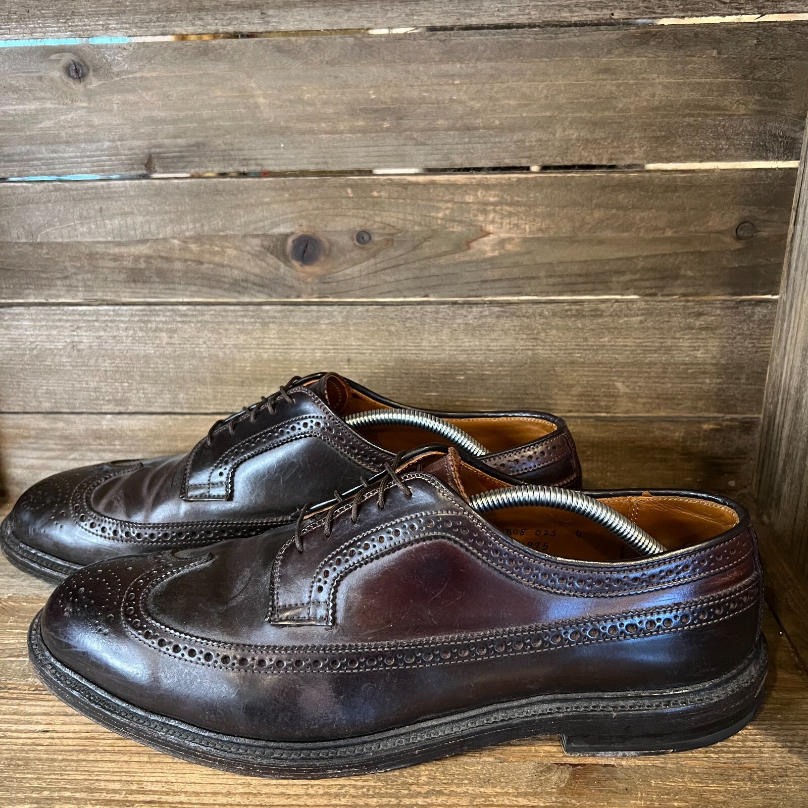 Mens Alden 975 Brown Shell Cordovan Long Wingtip Bluc… - Gem