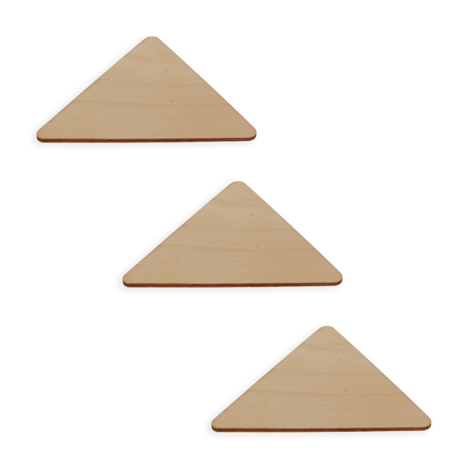 3 Triangles Unfinished Wooden Shapes Craft Cutouts DIY U... 3D Plaques ...