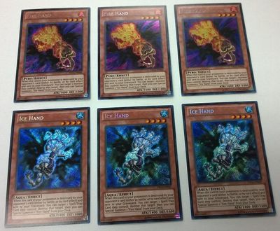 ** 3X FIRE HAND + 3X ICE HAND ** DRLG-EN046 EN047 ! MINT YUGIOH PLAYSET ...