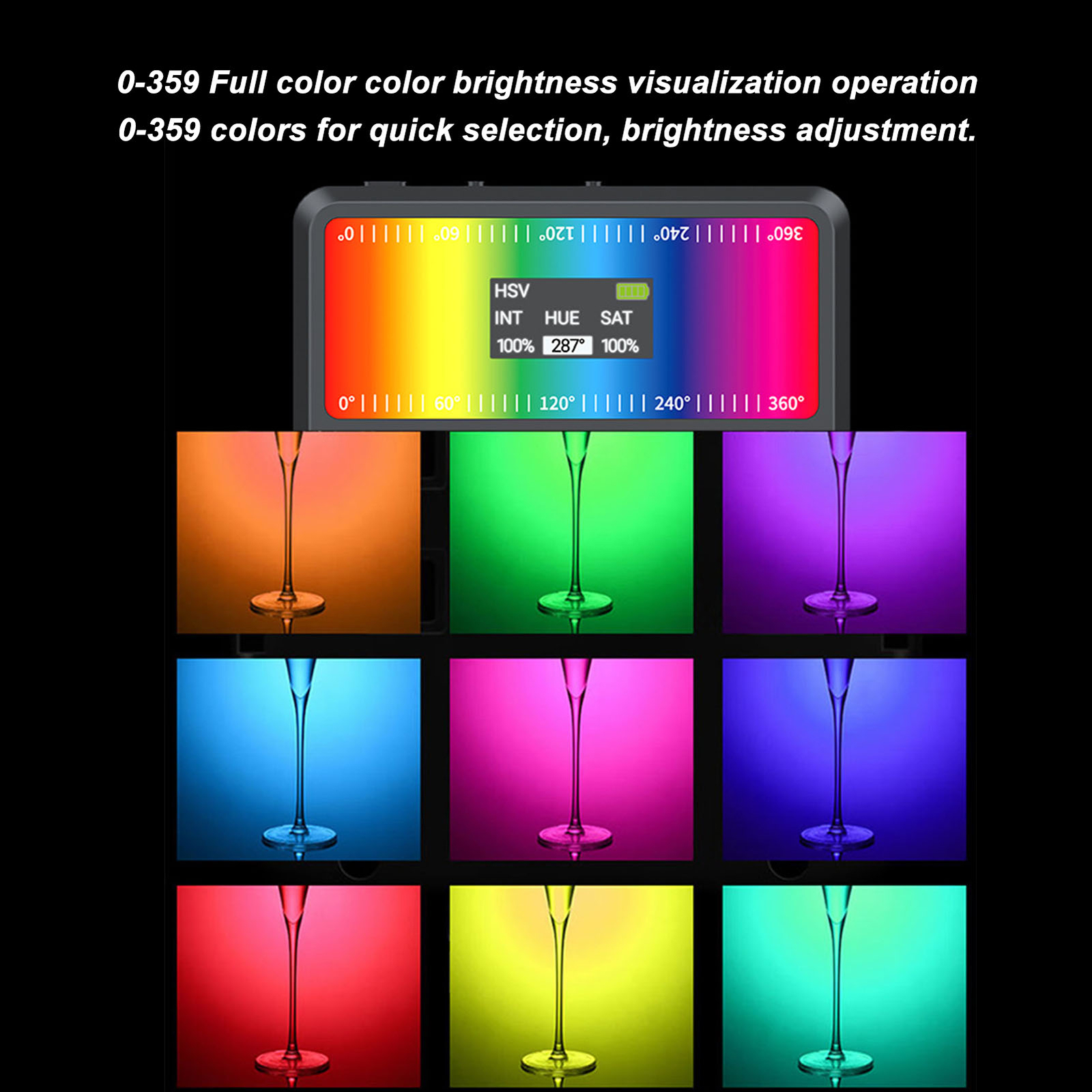 Full Color Fill Light 2000 Mah LED Fullcolor RGB Rechargeable Full ...