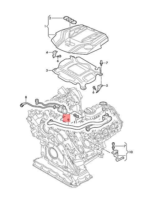 NEW AUDI A8 S8 QUATTRO 4N2 4N8 VENT HOSE 06M103210DT ORIGINAL NO DUTY ...