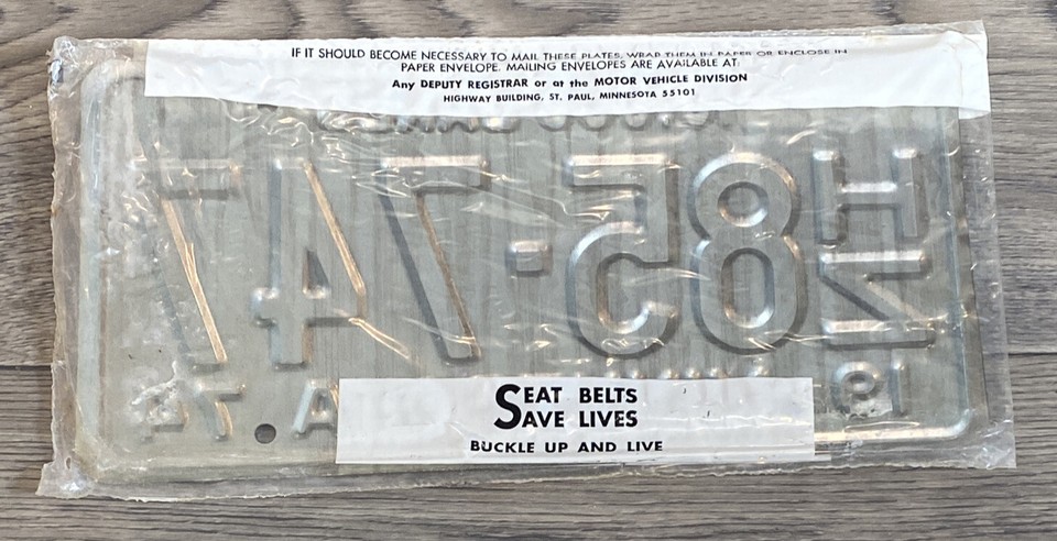 Minnesota License Plate 1974 New, Old Stock HZ 85-747 MN '74 | eBay