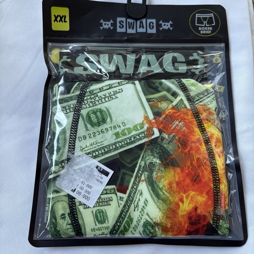 SWAG Money/flames Boxer Briefs Underwear MENS XXL 42-44 Stretch Logo ...