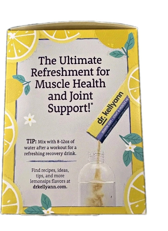 Dr. Kellyann Lemon Sips+ Joint & Muscle Health 24 Packets New Exp 02/ ...