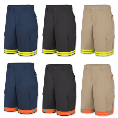 Brand New Red Kap Reflective Cargo Work Shorts Men's Hi Vis Industrial ...
