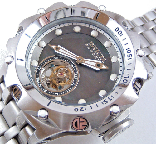 Invicta Reserve Venom Hybrid Tourbillon Mens 30668 Watch 52mm Steel MOP ...
