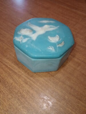 Vintage incolay trinket / ring box | eBay